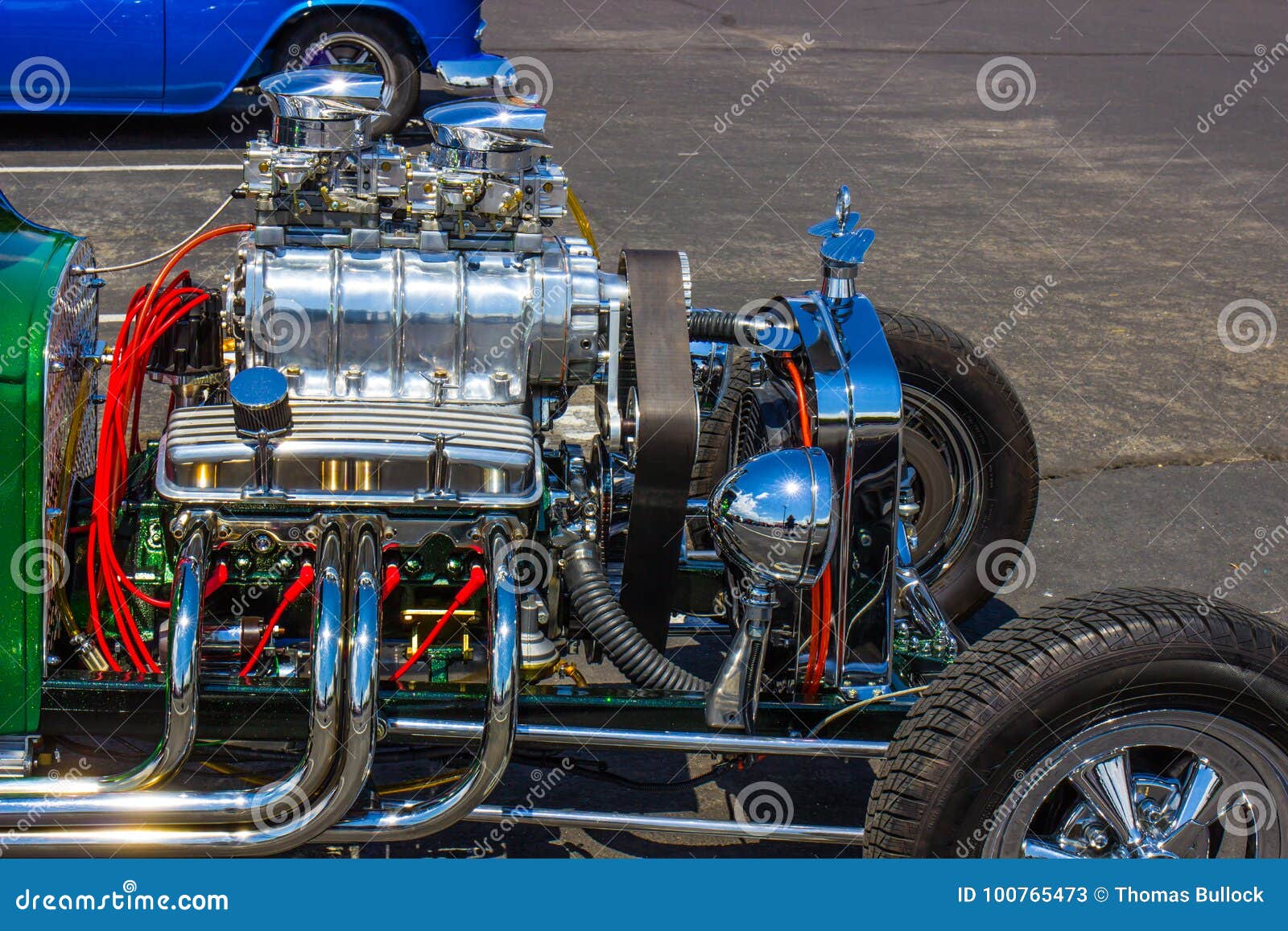 Hot Rod Engine stock image. Image of asphalt, belt, chrome - 100765473