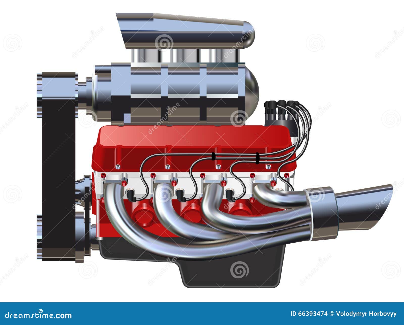 Hot Rod Engine stock vector. Illustration of auto, fuel - 66393474