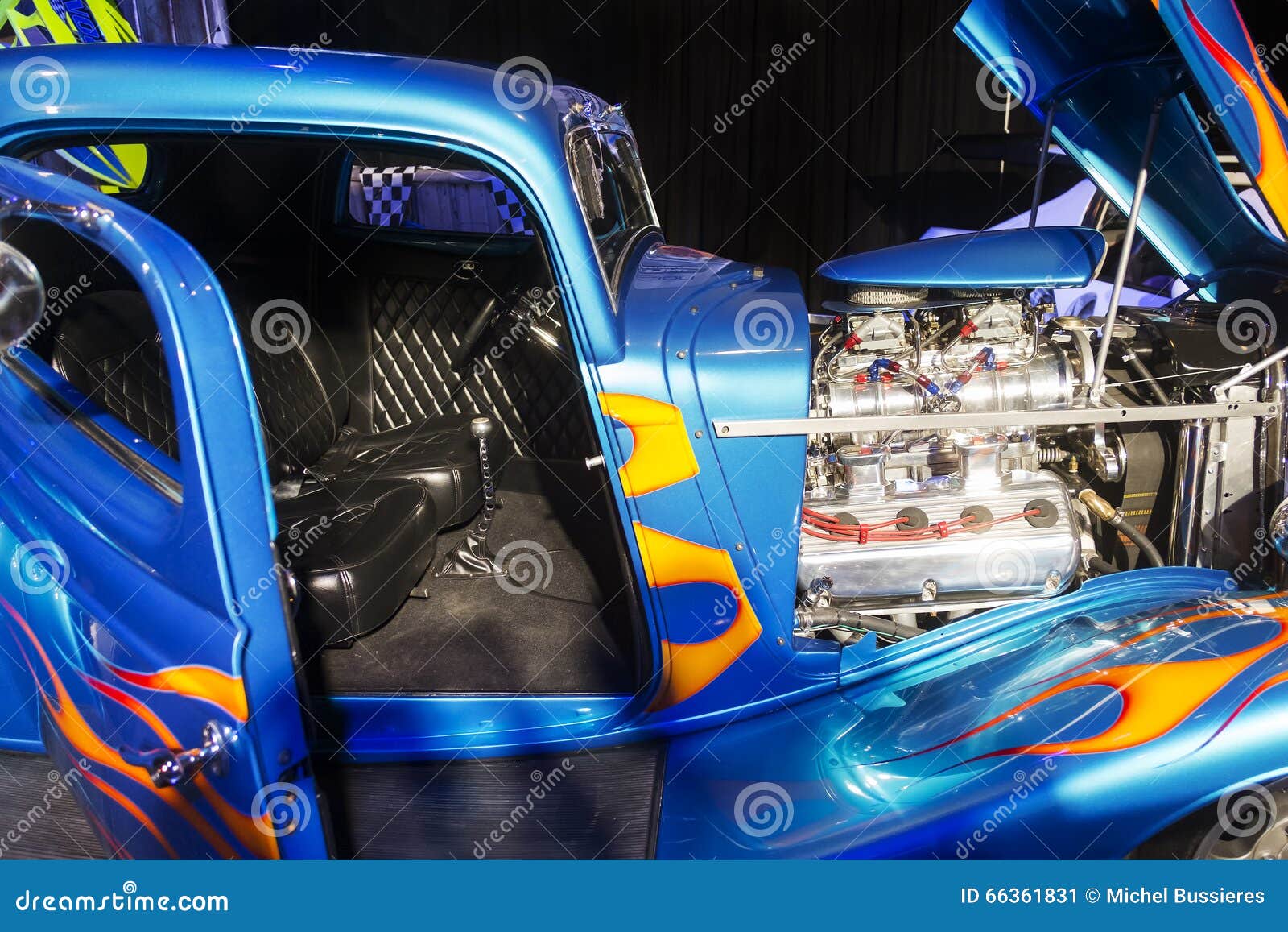 Hot Rod editorial photo. Image of blue, shiny, dragster - 66361831