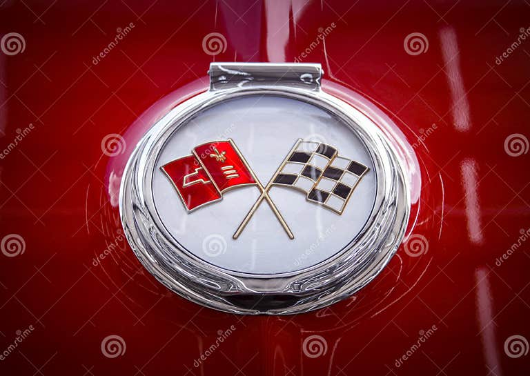 Hot Rod Red Corvette Sting Ray Editorial Photography - Image of classic ...