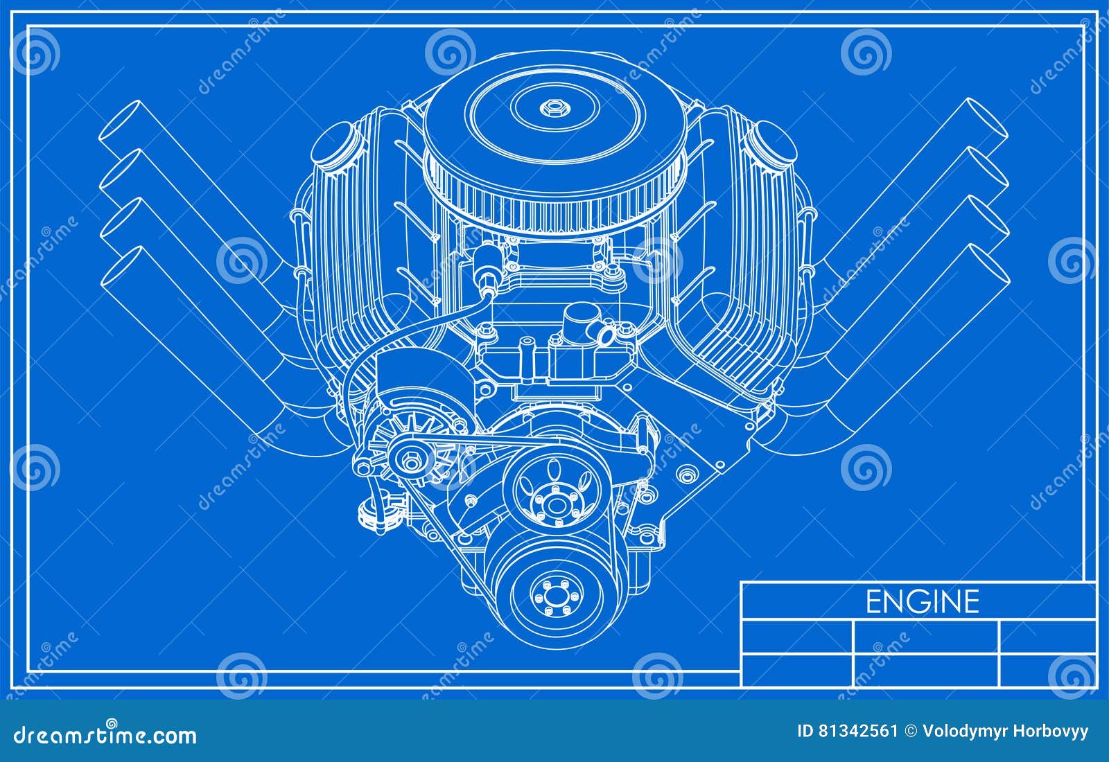 Jet Engine Drawing On Black Background Vector Illustration ...