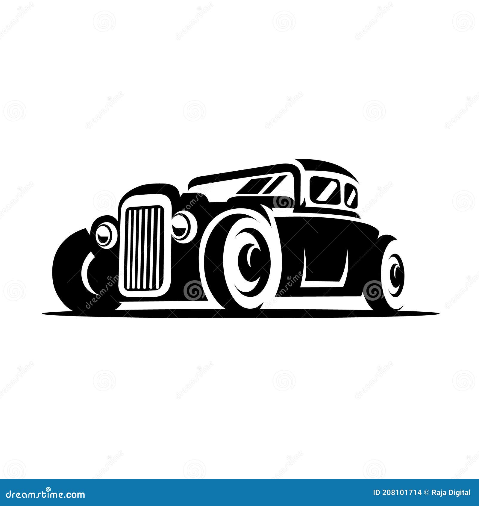 Hot Rod Vector Image Illustration Isolated Stock Vector - Illustration ...