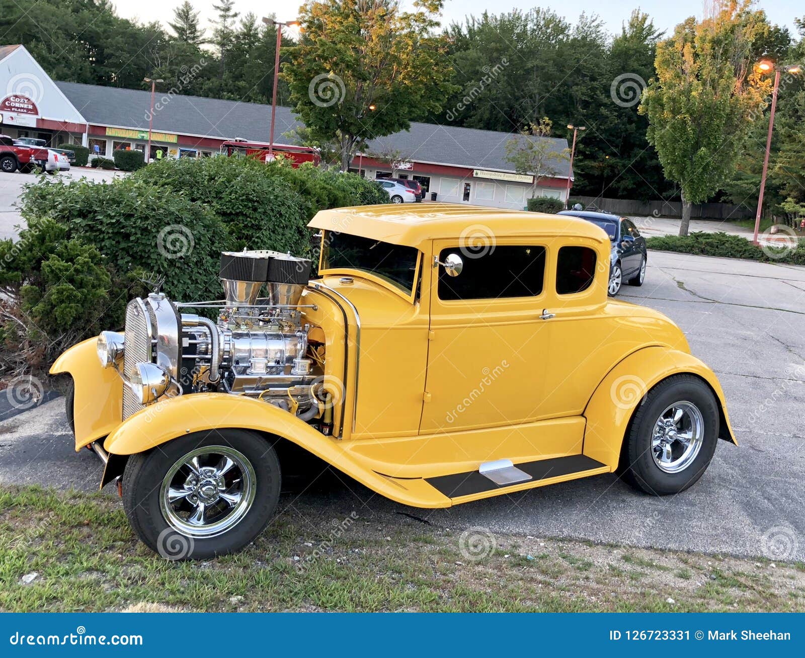 Hot rod stock image. Image of yellow, antique, coupe - 126723331