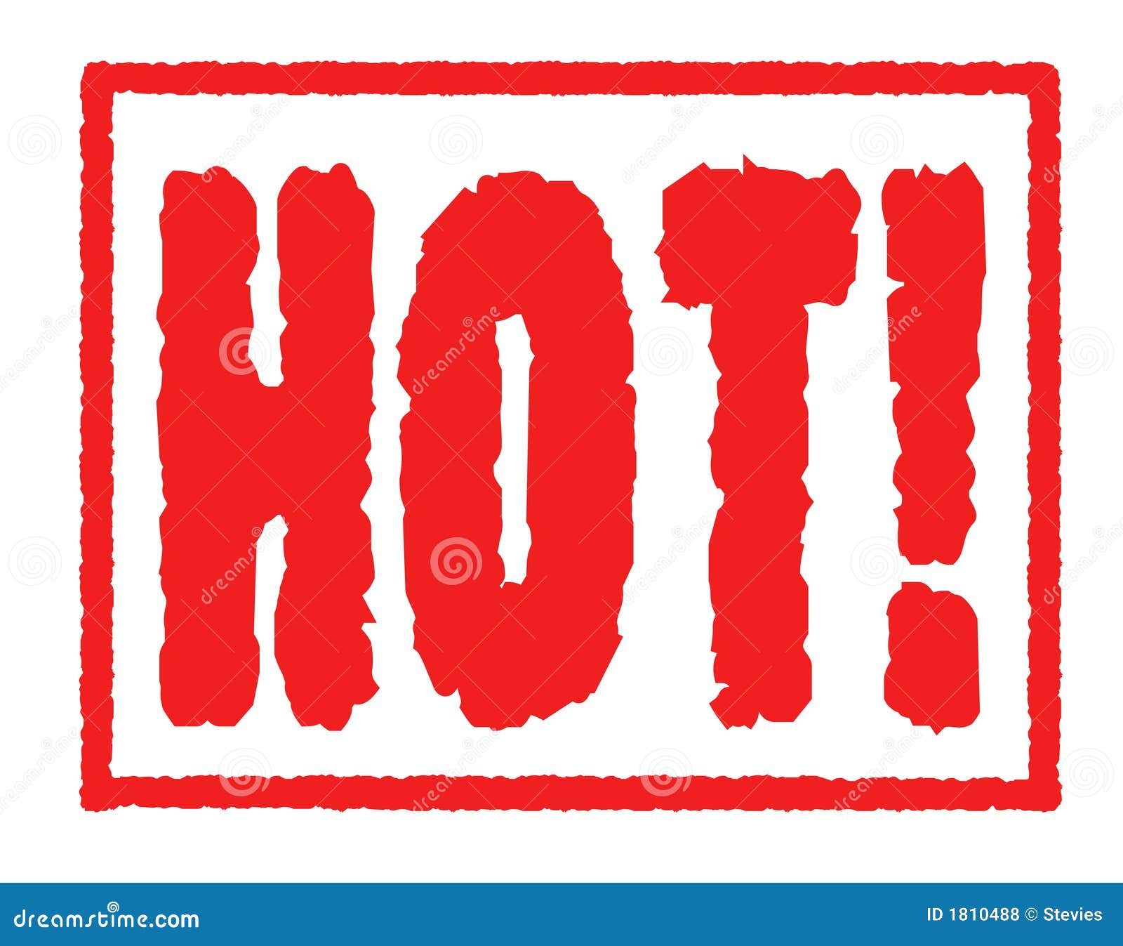 HOT! Rubber Stamp Image stock illustration. Illustration of business ...