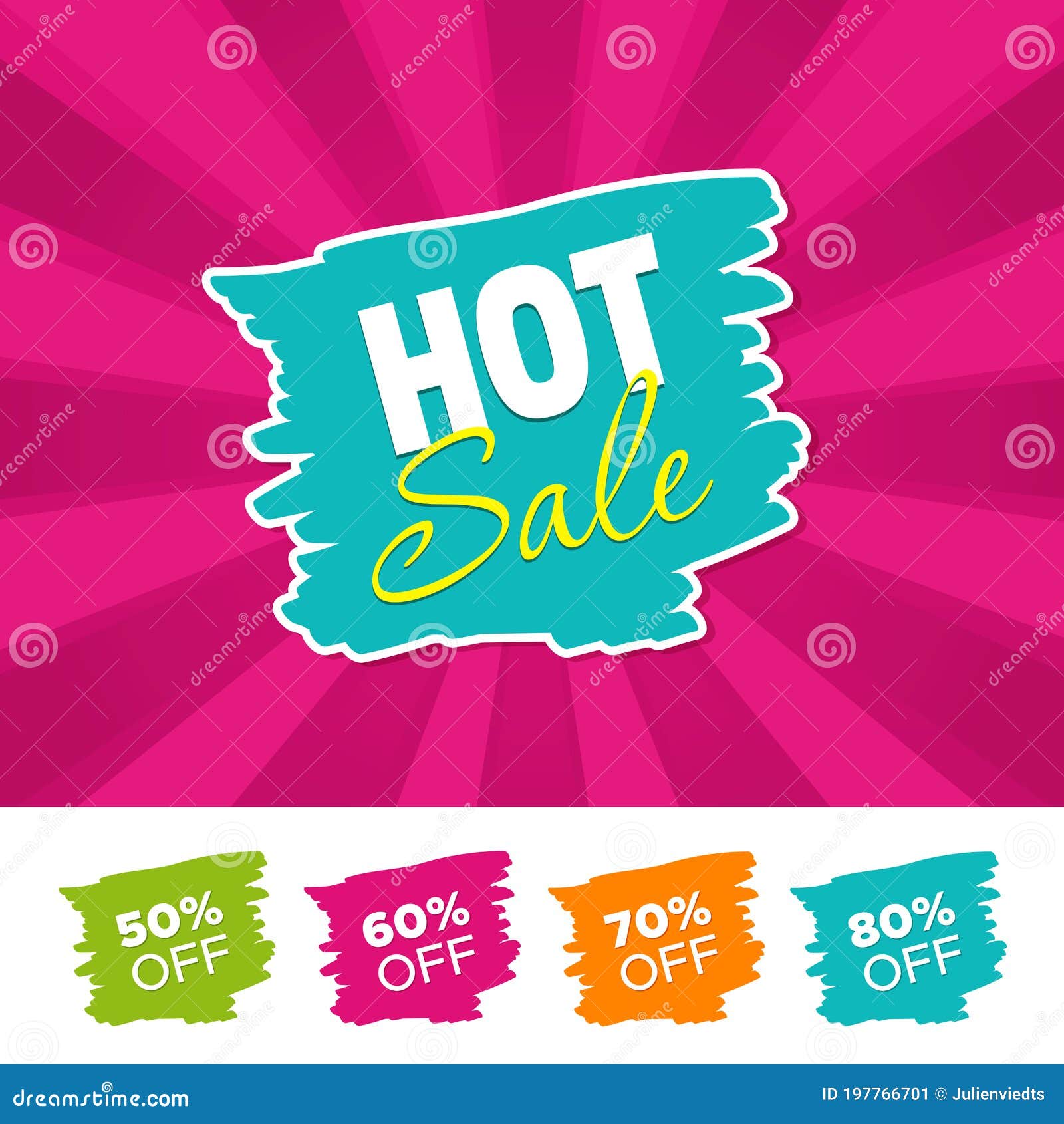 Hot Sale Color Banner and 50 , 60 , 70 & 80 Off Marks Stock ...