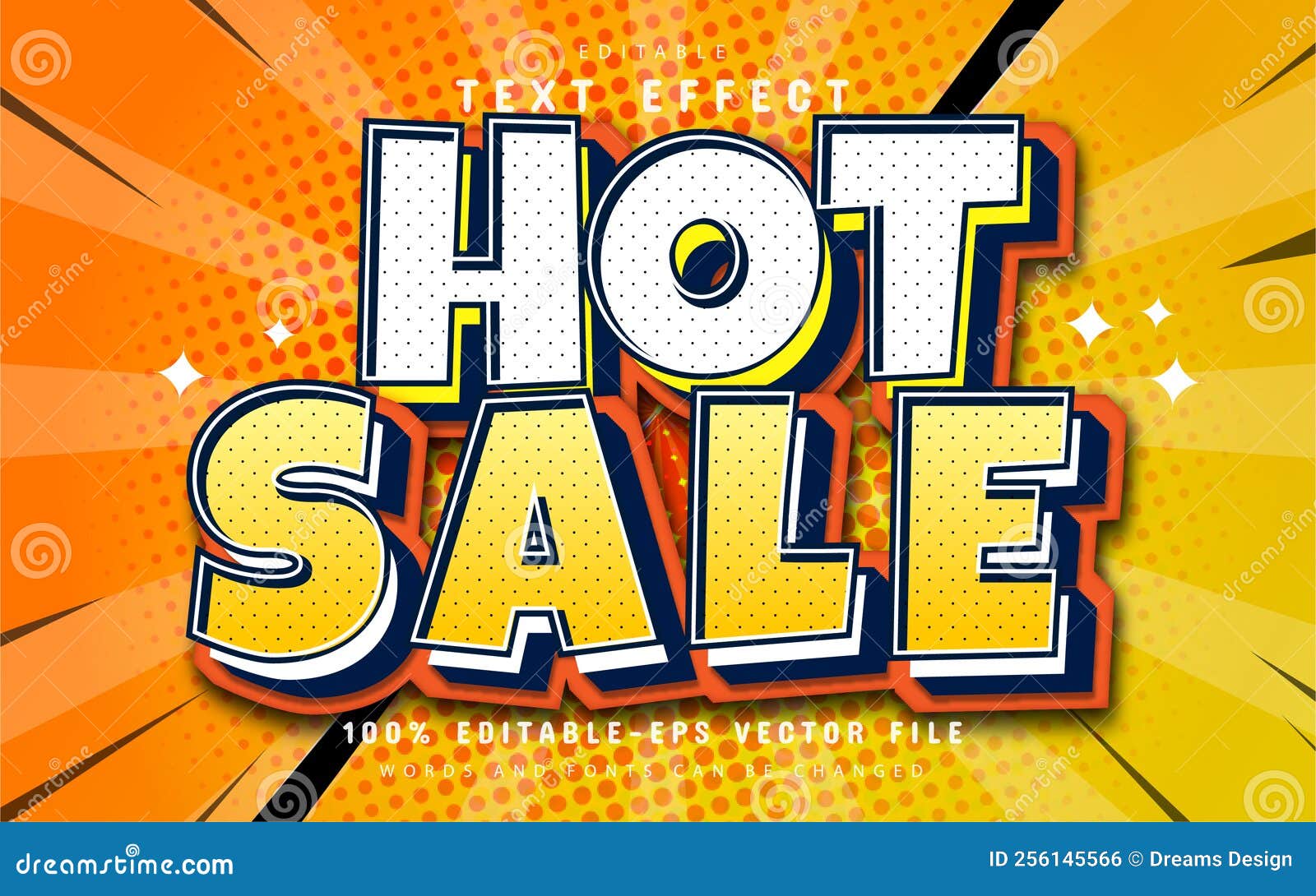 Hot Sale Comic Style Text Effect Stock Vector - Illustration of banner ...