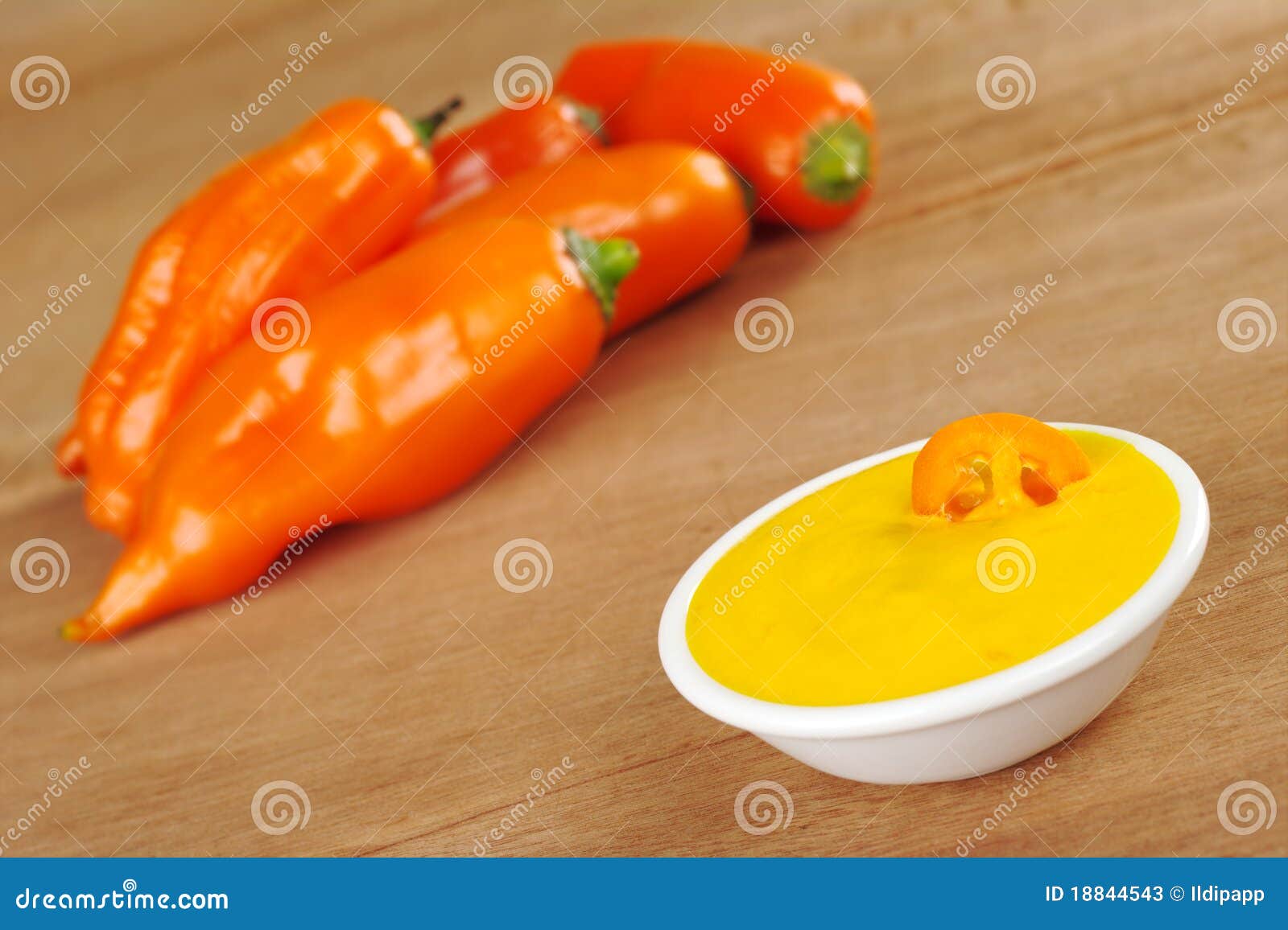 Hot Salsa Made of the Peruvian Aji Stock Image - Image of round, board ...