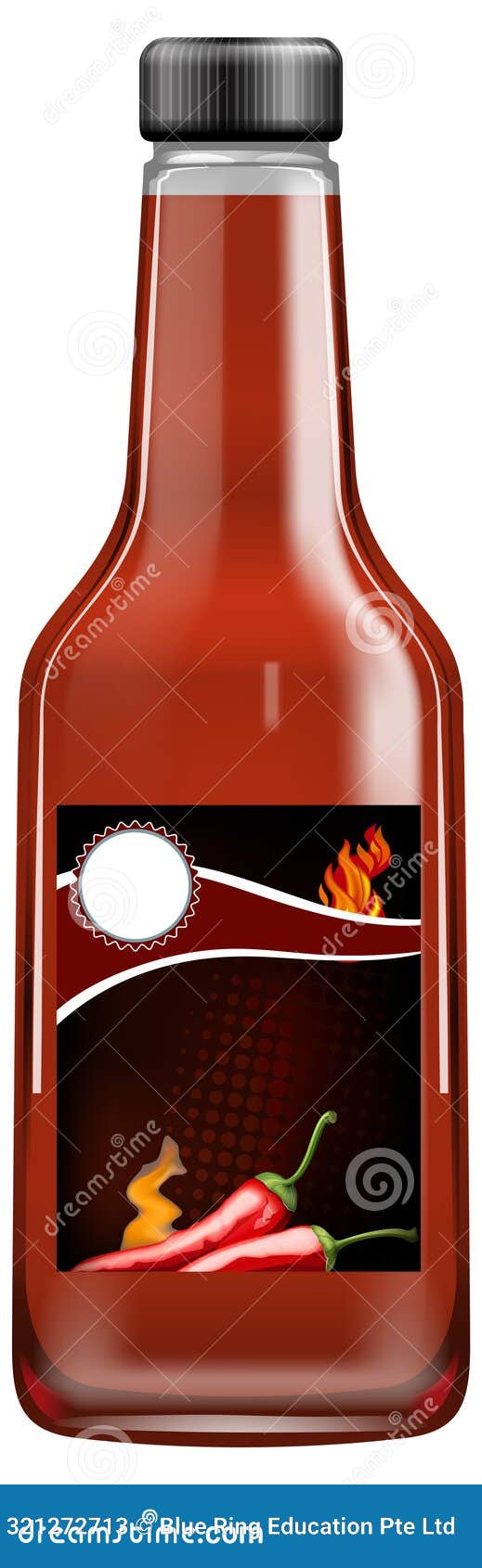 A hot sauce bottle stock vector. Illustration of bottle - 321272713