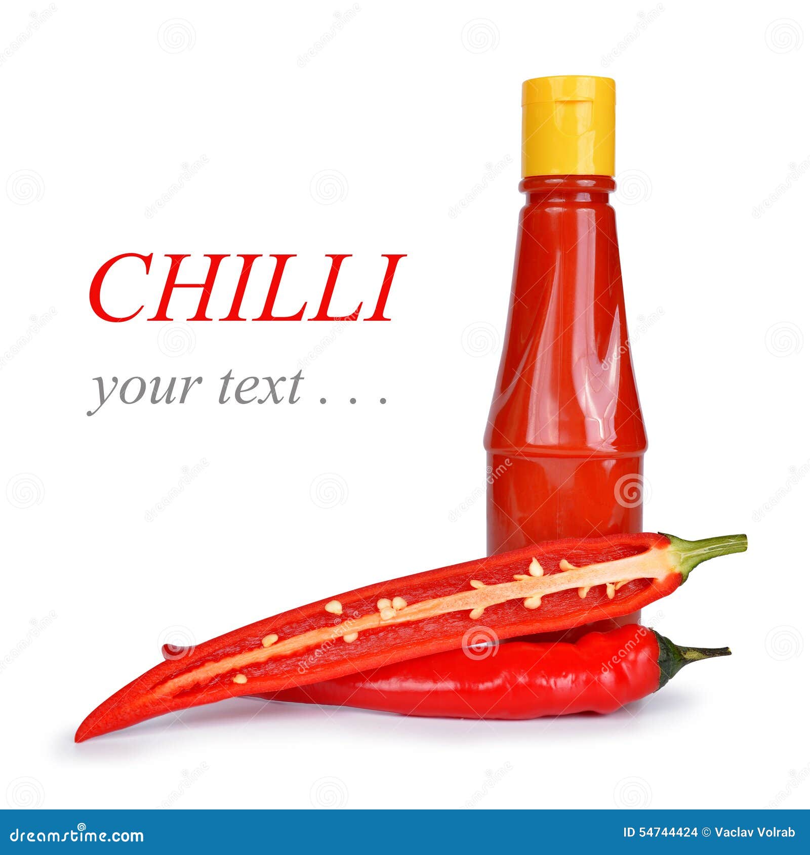 Hot Sauce in Bottle with Red Chili Pepper Stock Photo - Image of ...