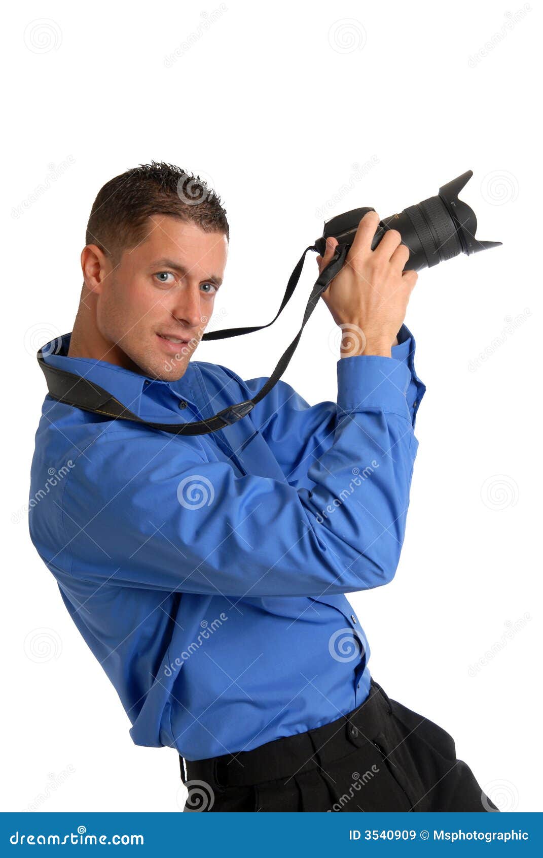 Hot Shot Photographer stock image. Image of camera, handsome - 3540909