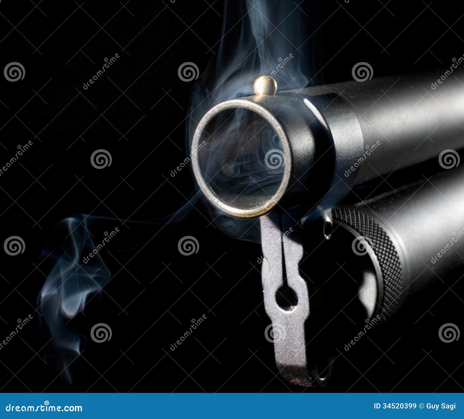 Hot Shotgun stock image. Image of gold, blue, shotgun - 34520399