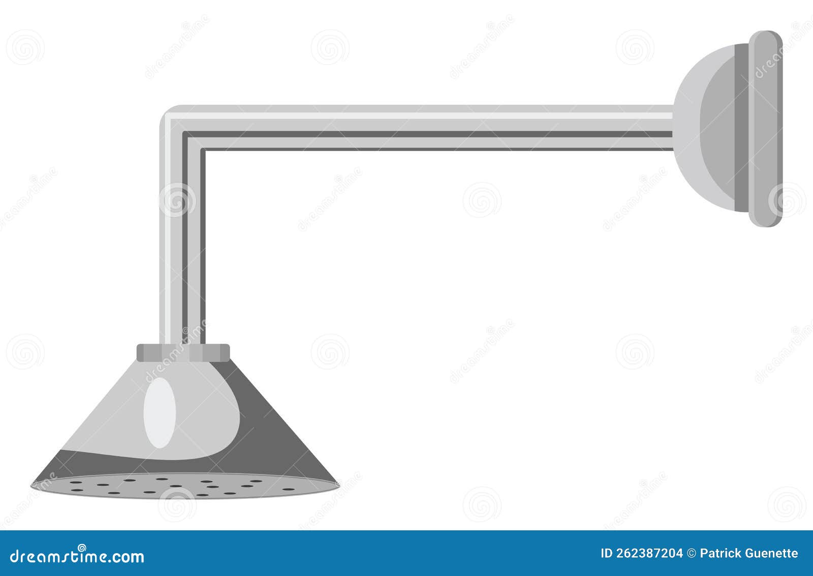 Hot shower, icon stock vector. Illustration of flowing - 262387204