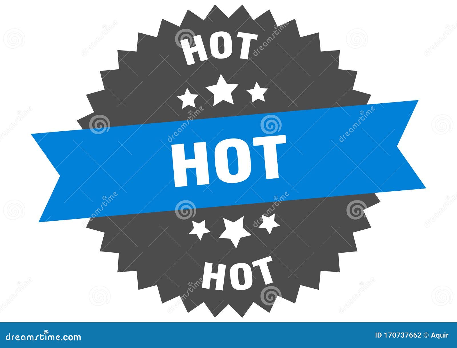 Hot Sign. Hot Circular Band Label. Hot Sticker Stock Vector ...