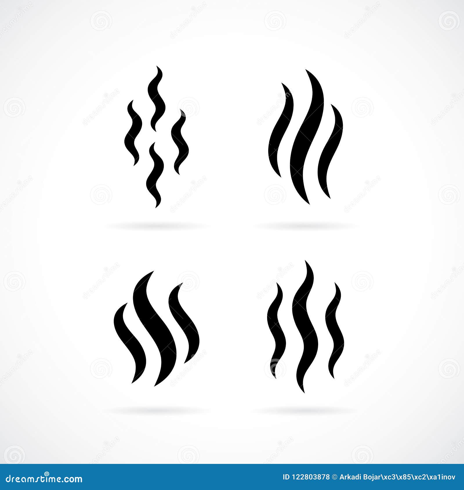 Hot smoke vector icon stock vector. Illustration of fume - 122803878