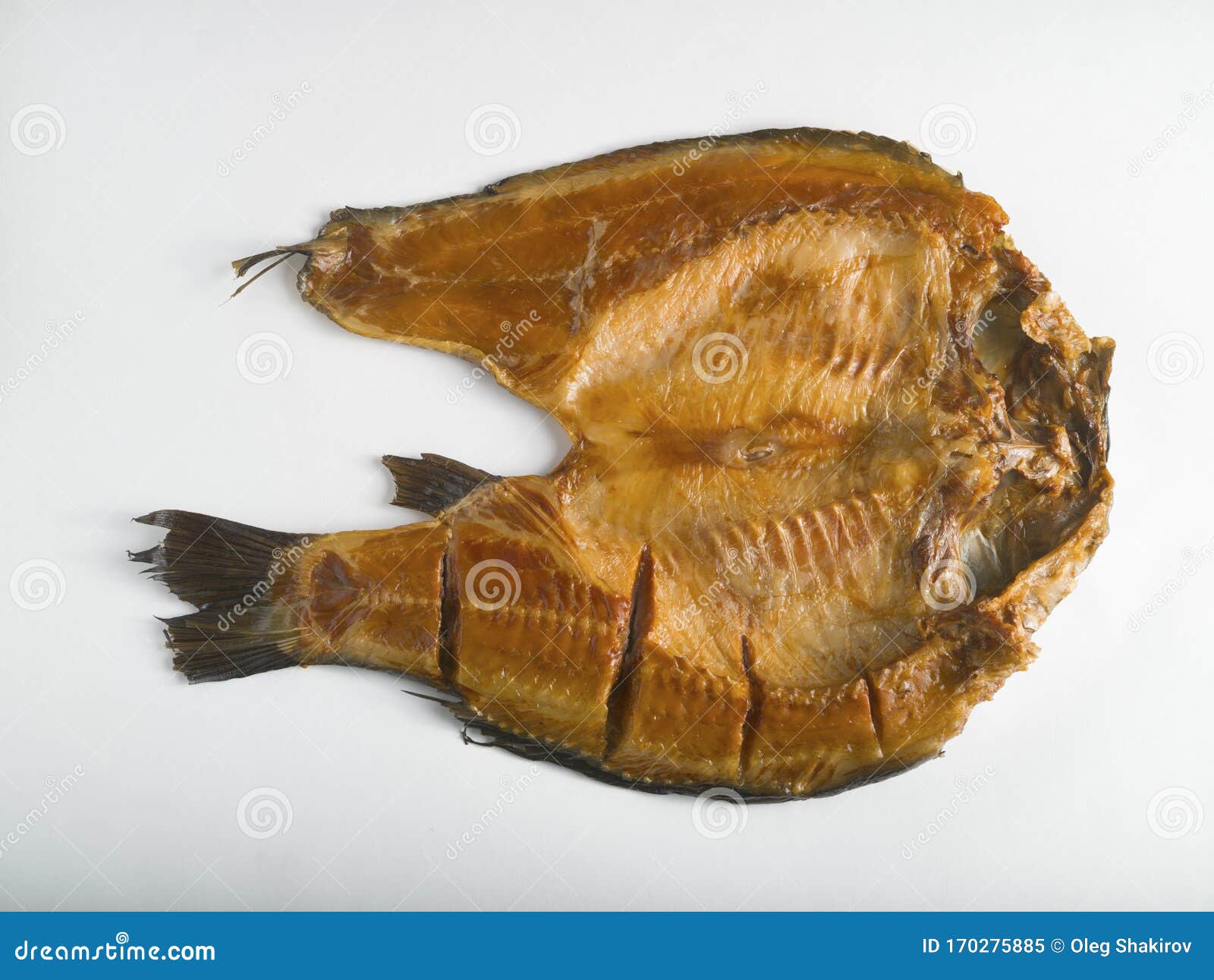 Hot Smoked Carp on a White Background Stock Image - Image of food ...
