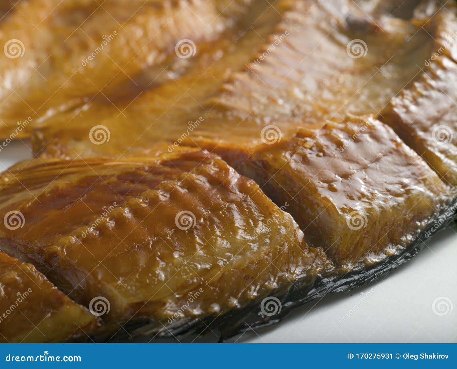 Hot Smoked Carp on a White Background Stock Image - Image of cooked ...