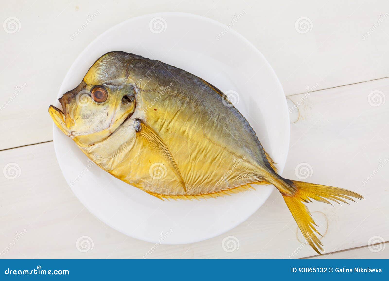 Hot Smoked Moonfish Fish on White Stock Photo - Image of shish, selene ...