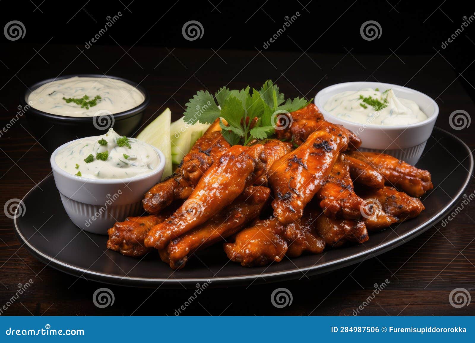 Hot And Spicy Buffalo Chicken Wings Finger Licking Good Chicken Wings Stock Illustration