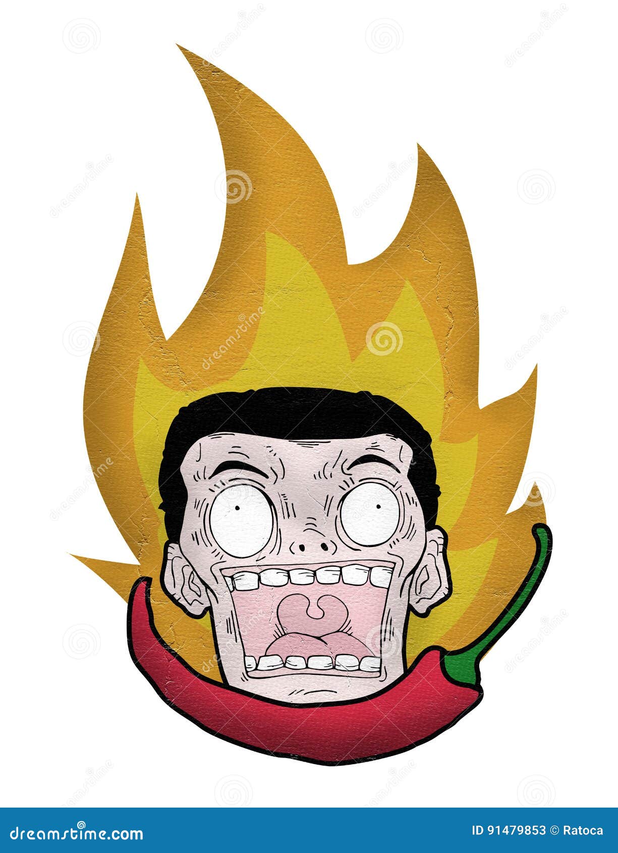 Hot spicy stock illustration. Illustration of face, mask - 91479853
