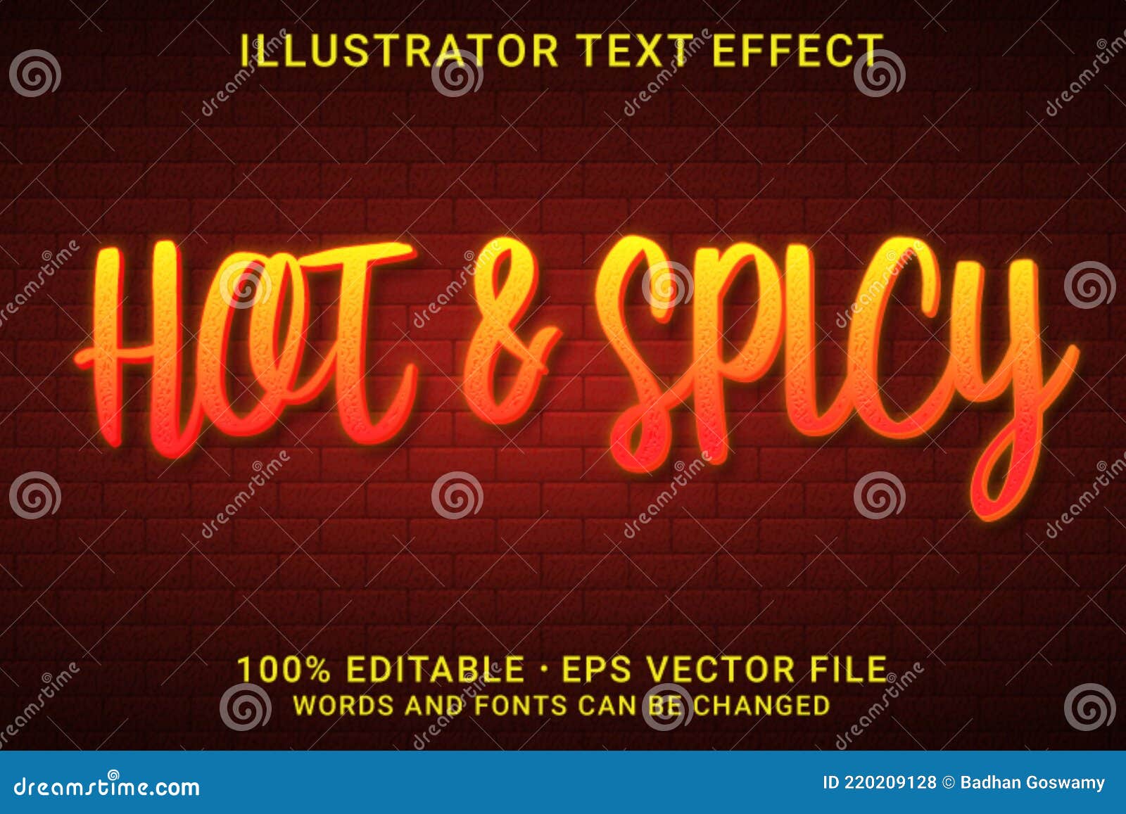HOT and SPICY 3d -Editable Text Effect Stock Vector - Illustration of ...