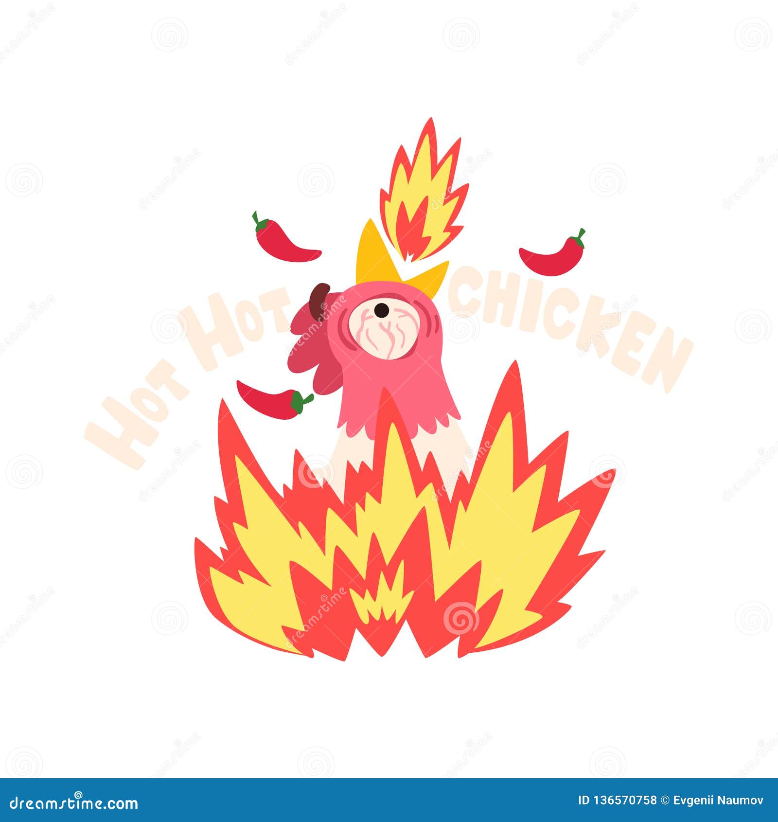 Fire Chicken Nugget Food Seamless Pattern Doodle Isolated Wallpaper ...