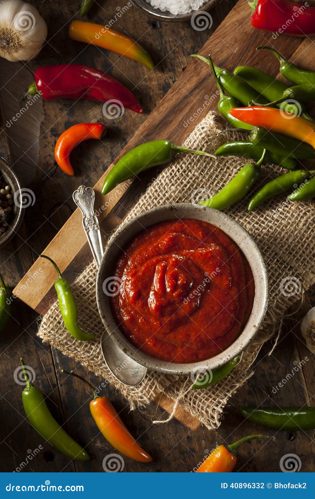 Hot Spicy Red Sriracha Sauce Stock Photo - Image of ingredient, liquid ...
