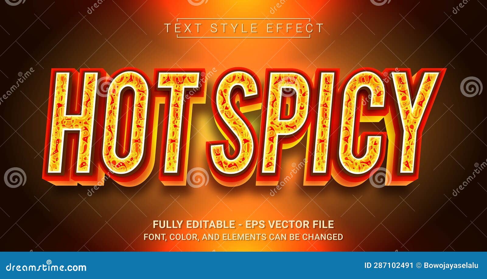 Hot Spicy Text Style Effect. Editable Graphic Text Template Stock ...