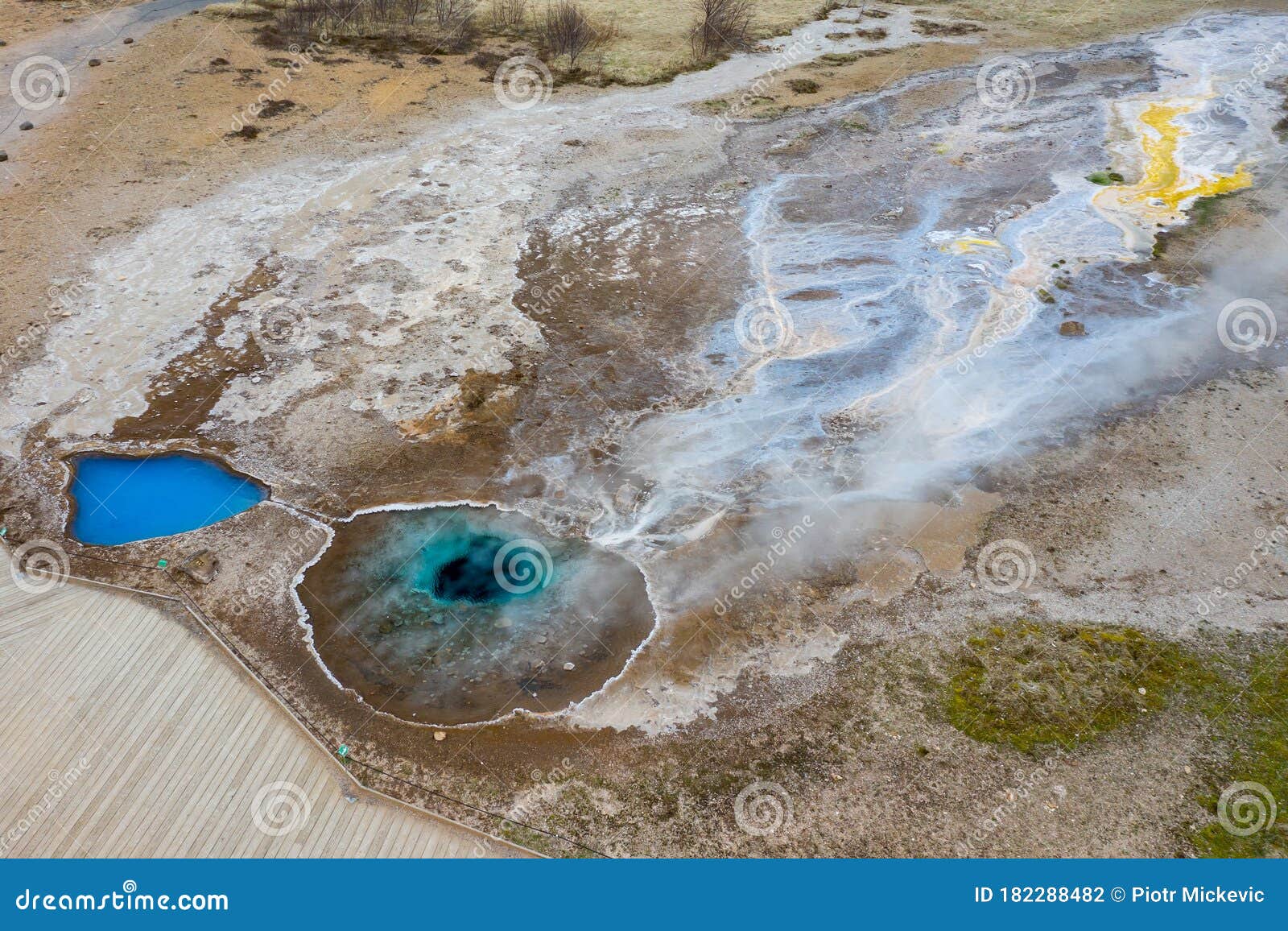Hot Spring `Blesi` Located in the Valley of Geysers, Iceland Stock ...