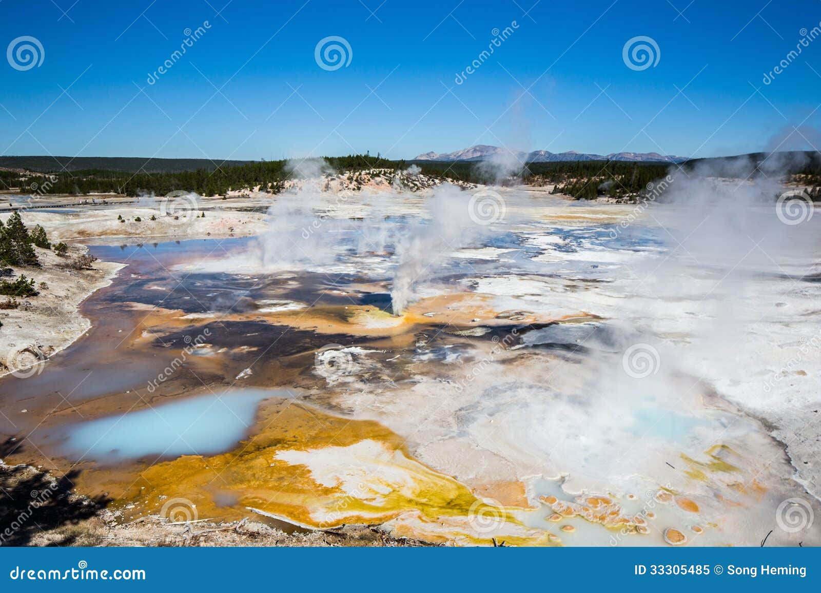 Hot spring stock image. Image of color, yellow, smoke - 33305485