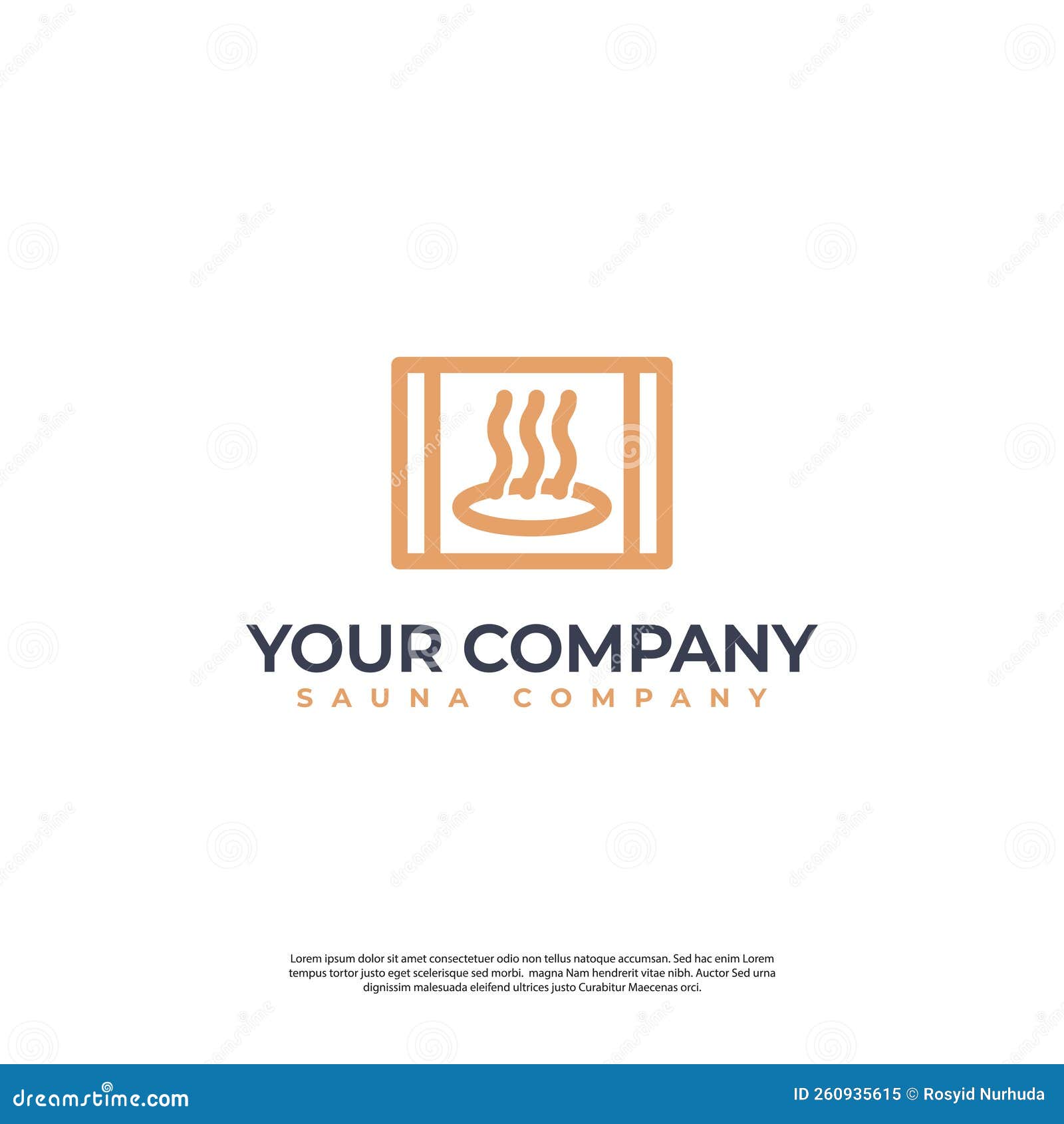 Hot Spring Logo in Simple Abstract Modern Style Stock Vector ...