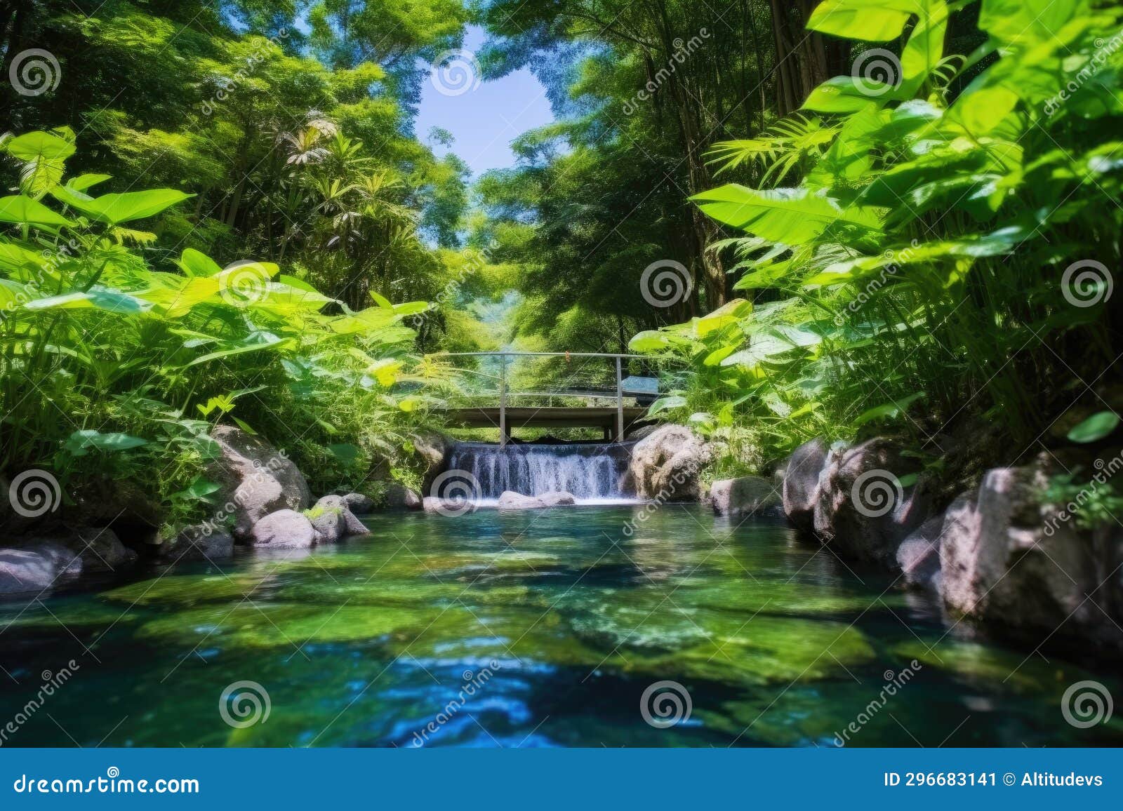 Hot Spring with Plants Thriving in Warm Waters Stock Image - Image of ...