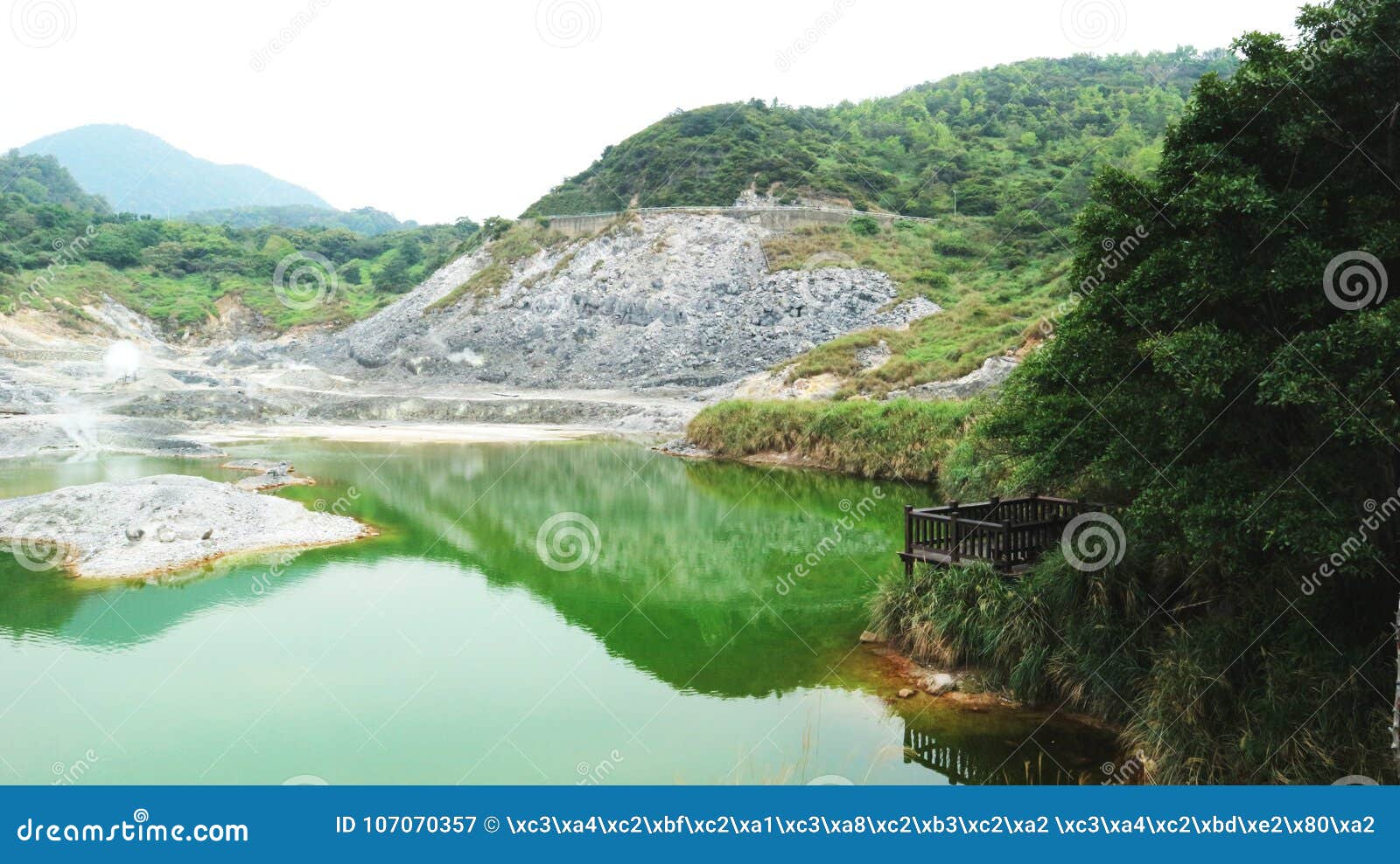 Hot spring in green stock image. Image of travel, springs - 107070357