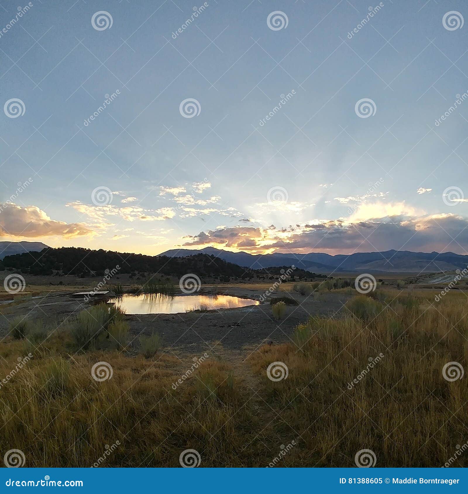 Hot spring sunset stock image. Image of sunset, cali - 81388605