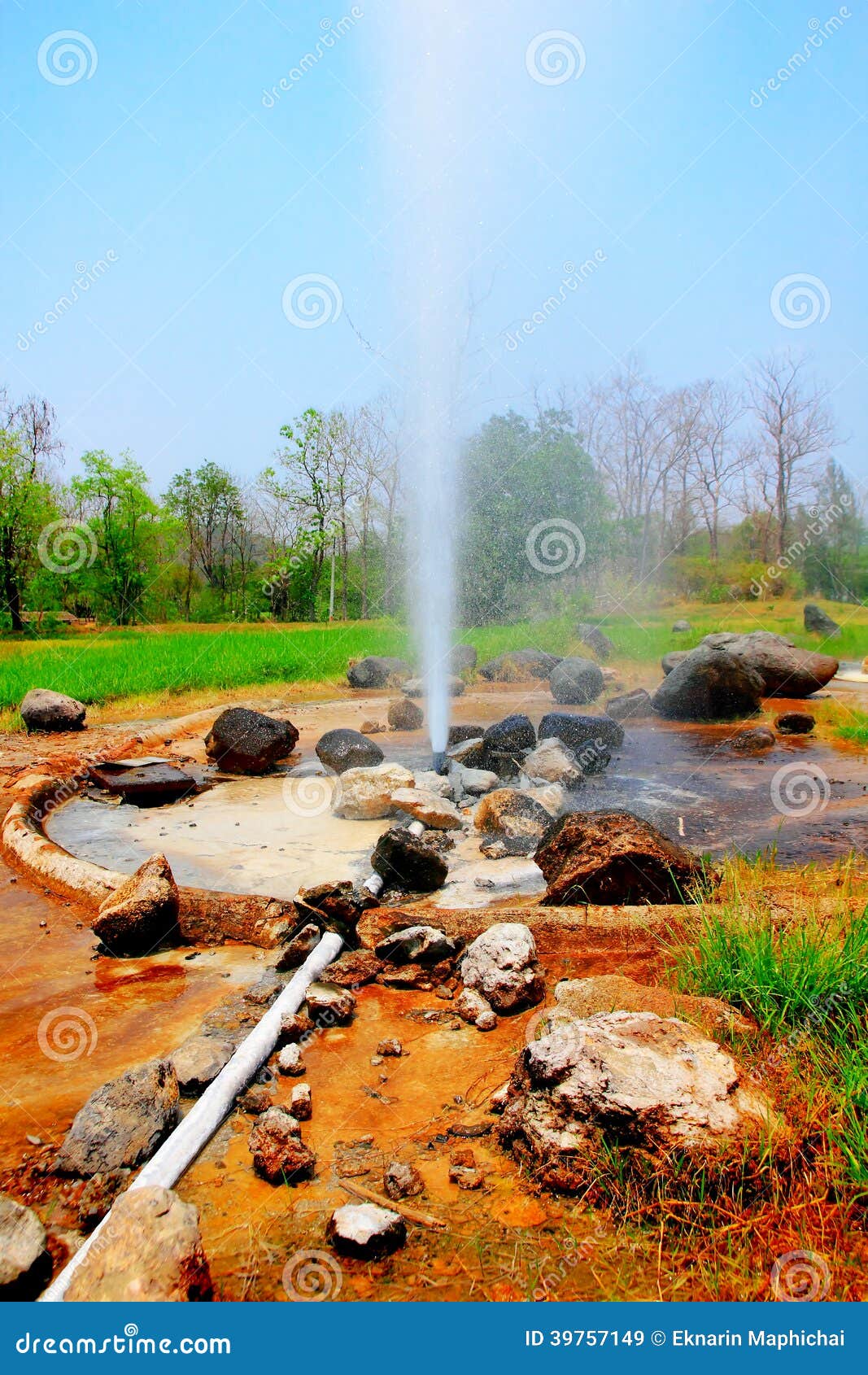 Hot spring water stock image. Image of scene, landscape - 39757149