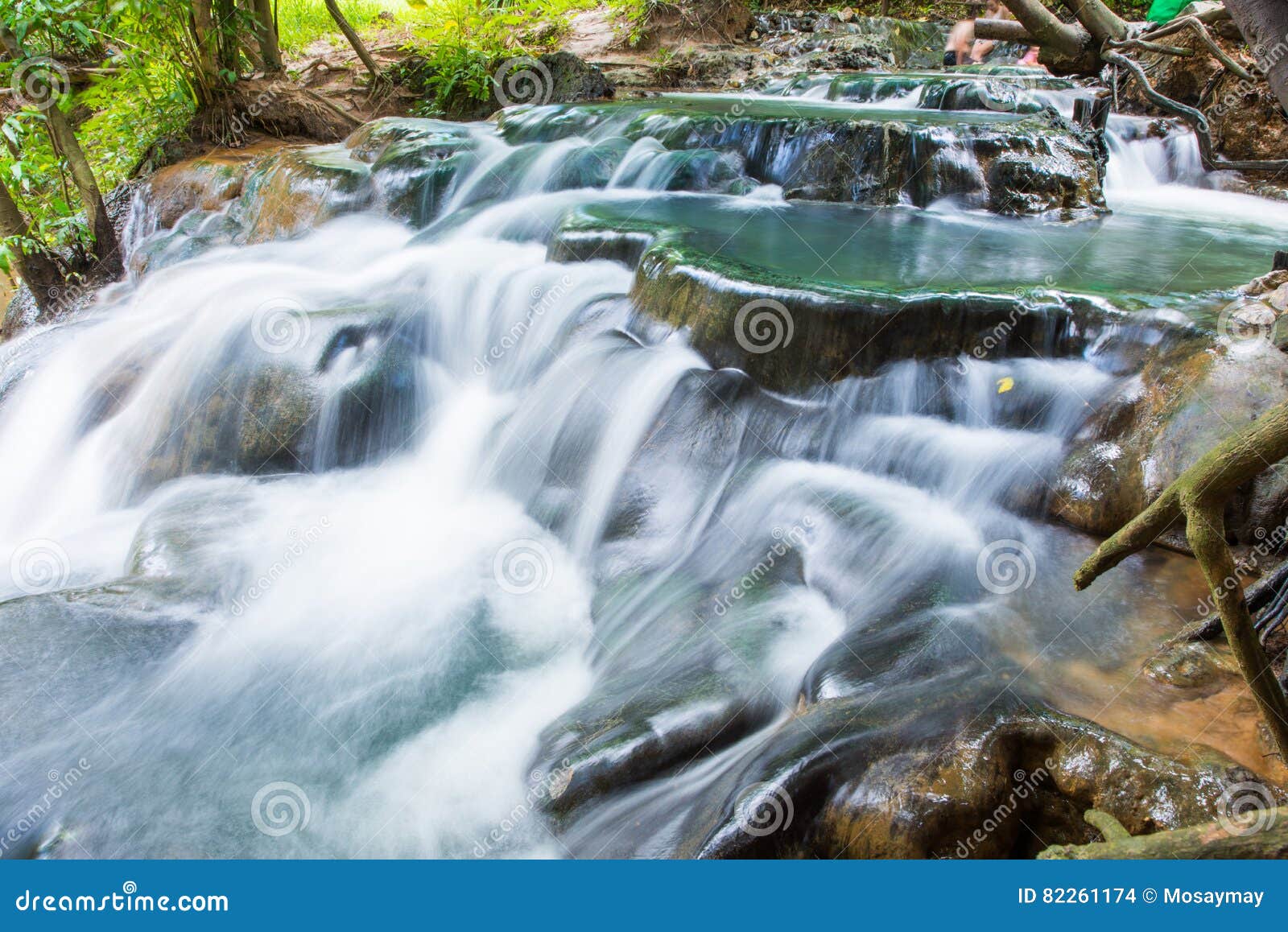 Hot Spring Waterfall at Khlong Thom Nuea, Krabi Stock Photo - Image of ...