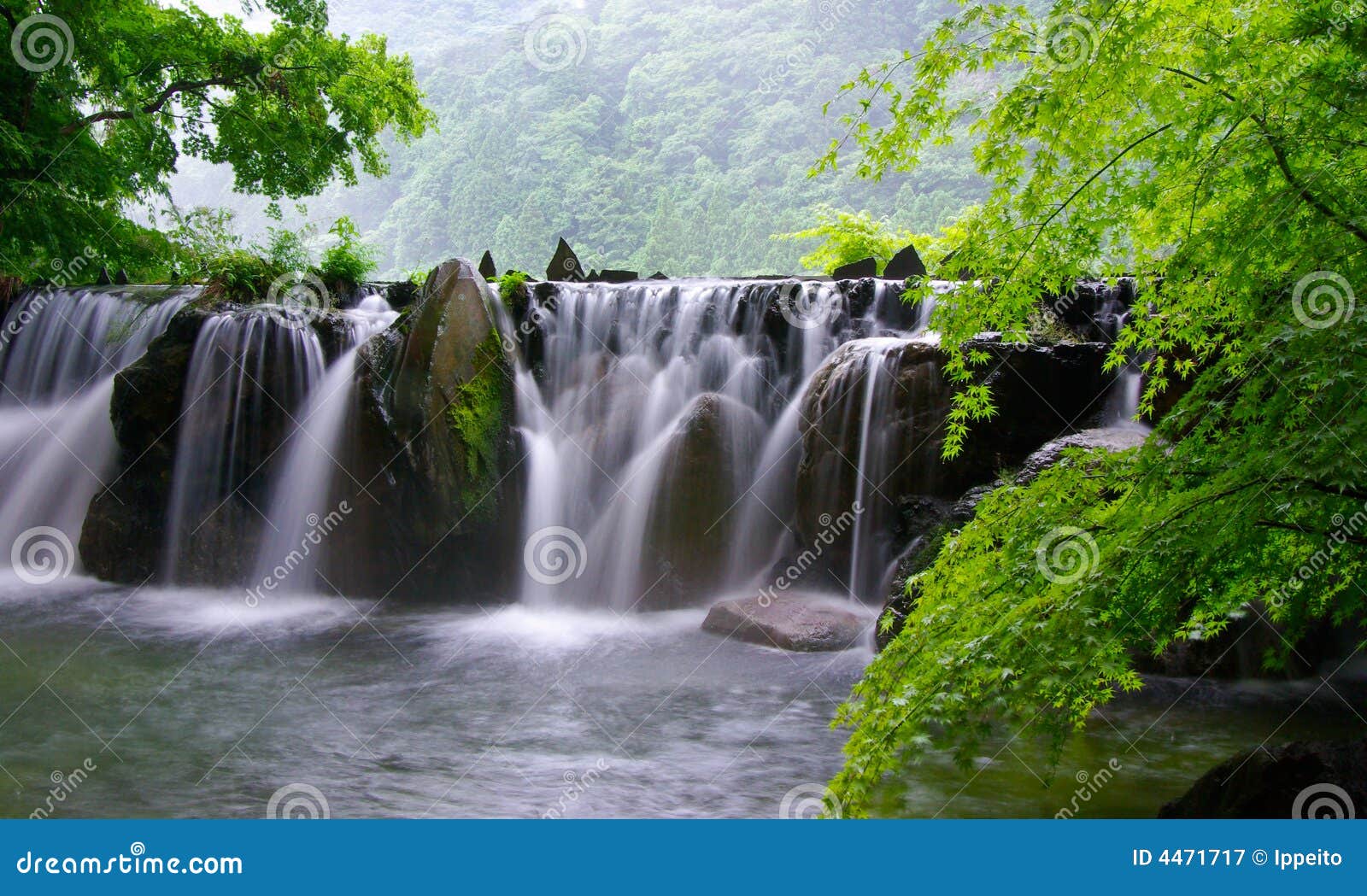 Hot spring waterfall spa stock image. Image of bath, spring - 4471717