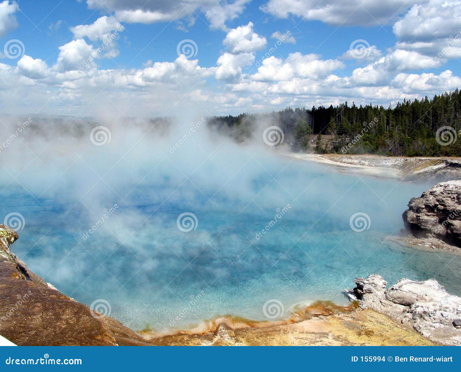 Hot spring in Yellowstone stock photo. Image of national - 155994