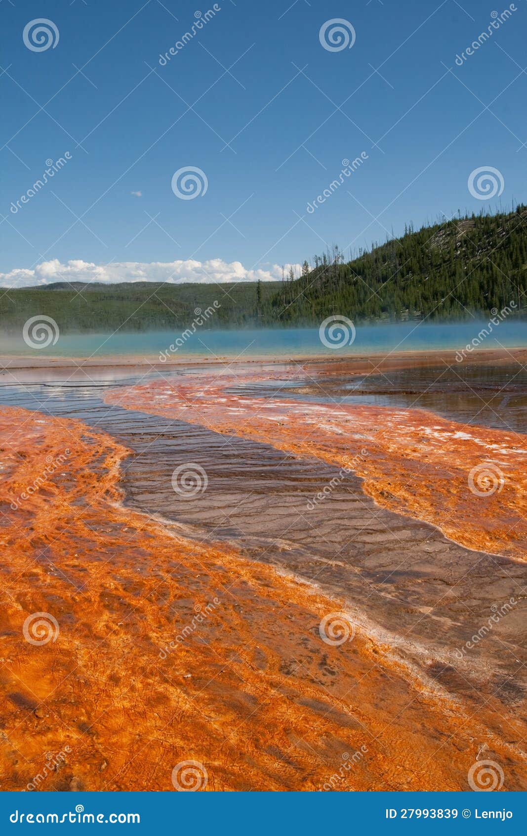 Hot spring Yellowstone stock image. Image of outdoors - 27993839