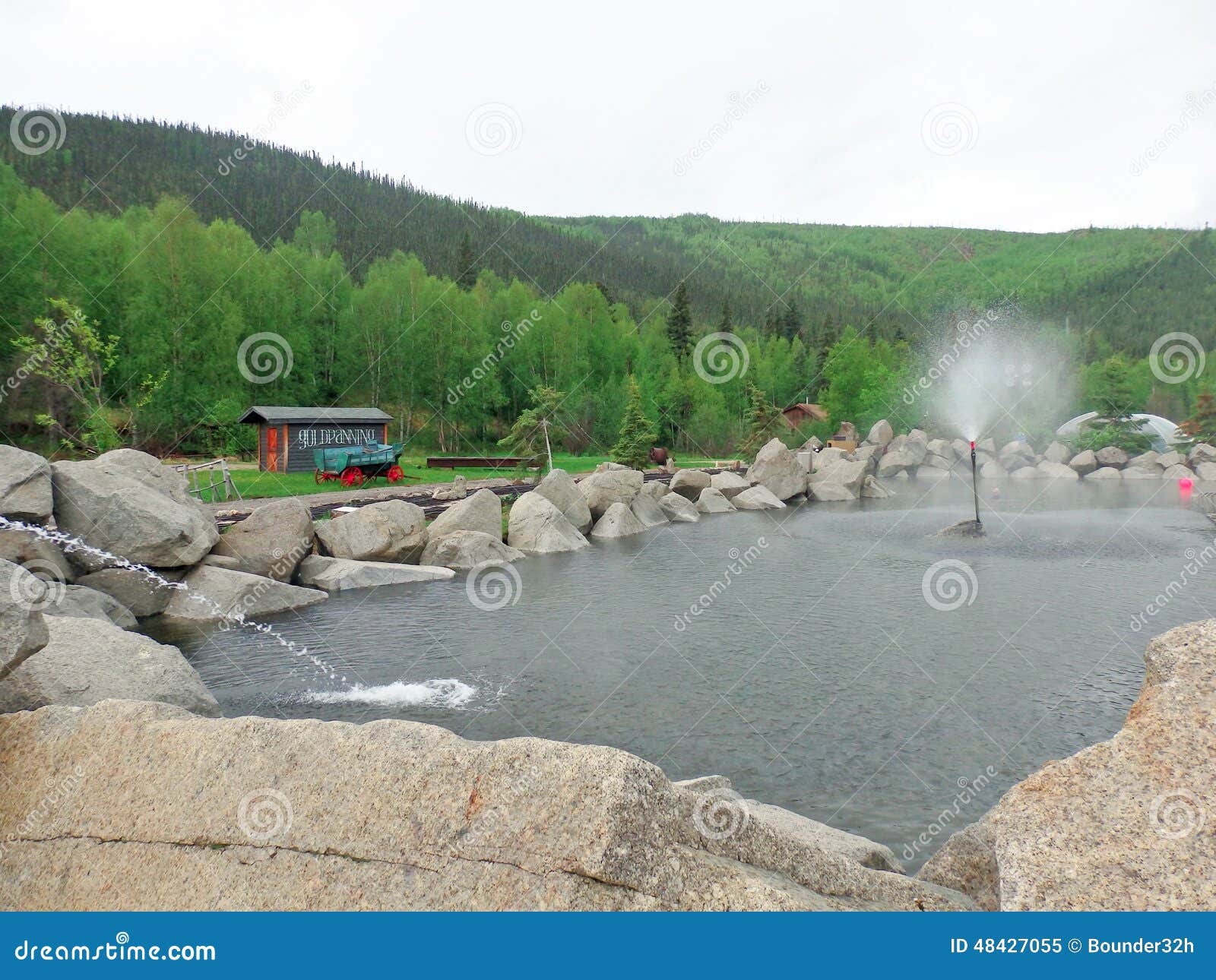 Hot springs in alaska stock image. Image of steam, minerals - 48427055