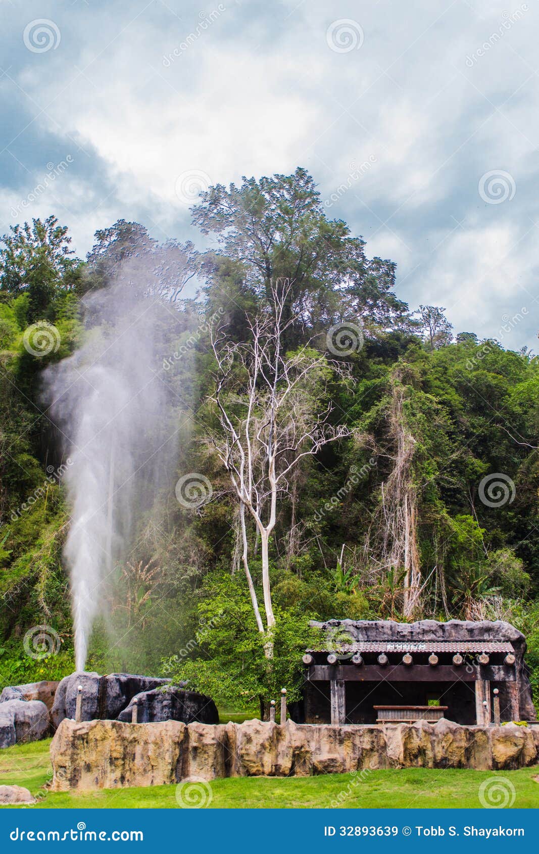 Hot springs with nature stock image. Image of geyser - 32893639