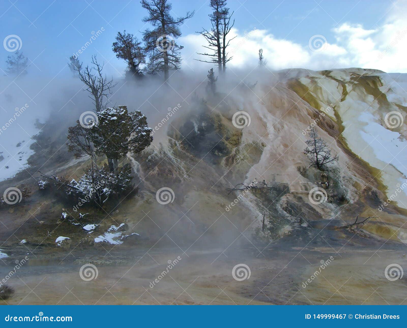 Hot springs in winter stock image. Image of cold, destination - 149999467
