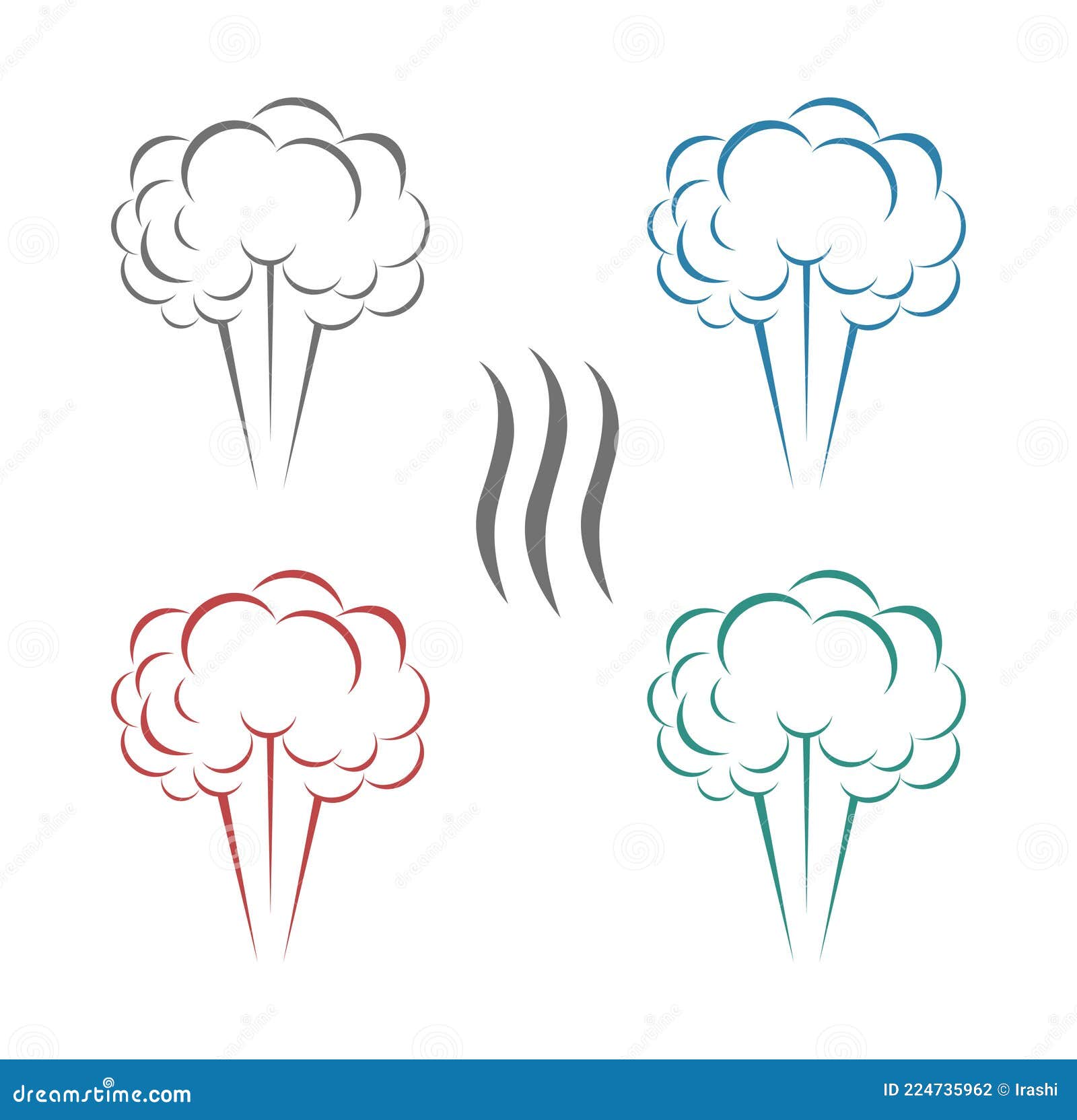 Hot steam icon stock vector. Illustration of label, smell - 224735962