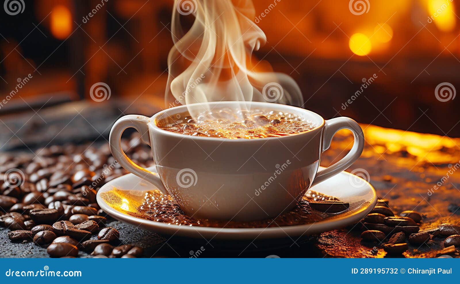 Hot Steam Rising from Coffee in a Mug Stock Illustration - Illustration ...