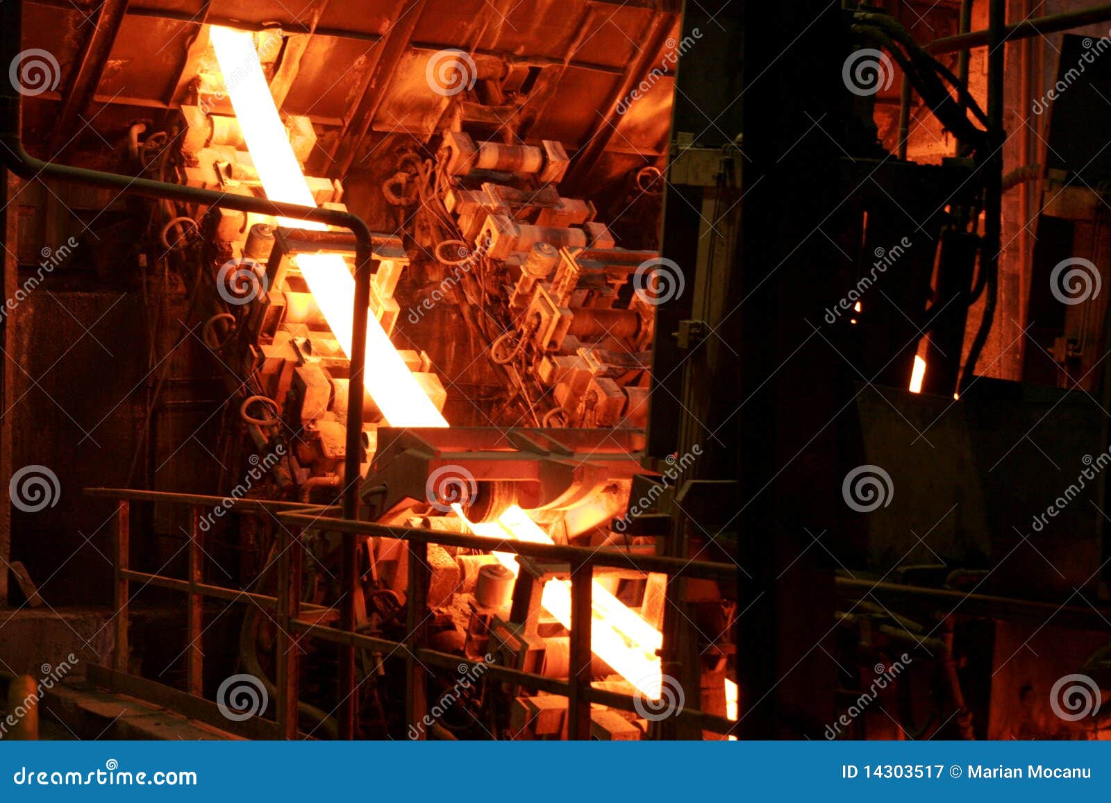 Hot steel stock image. Image of high, heavy, forge, manufacturing ...