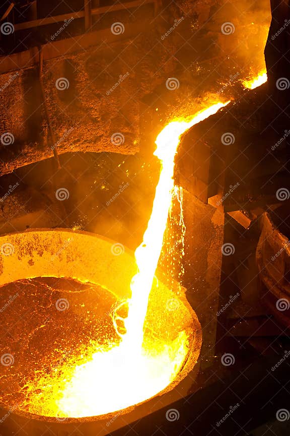 Hot steel stock image. Image of factory, action, industry - 25191299