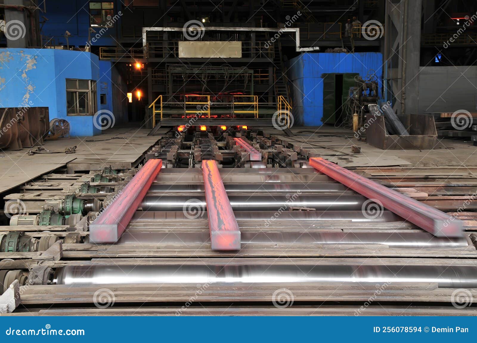 Hot Steel in the Steel Mill Workshop Production Line Stock Photo ...