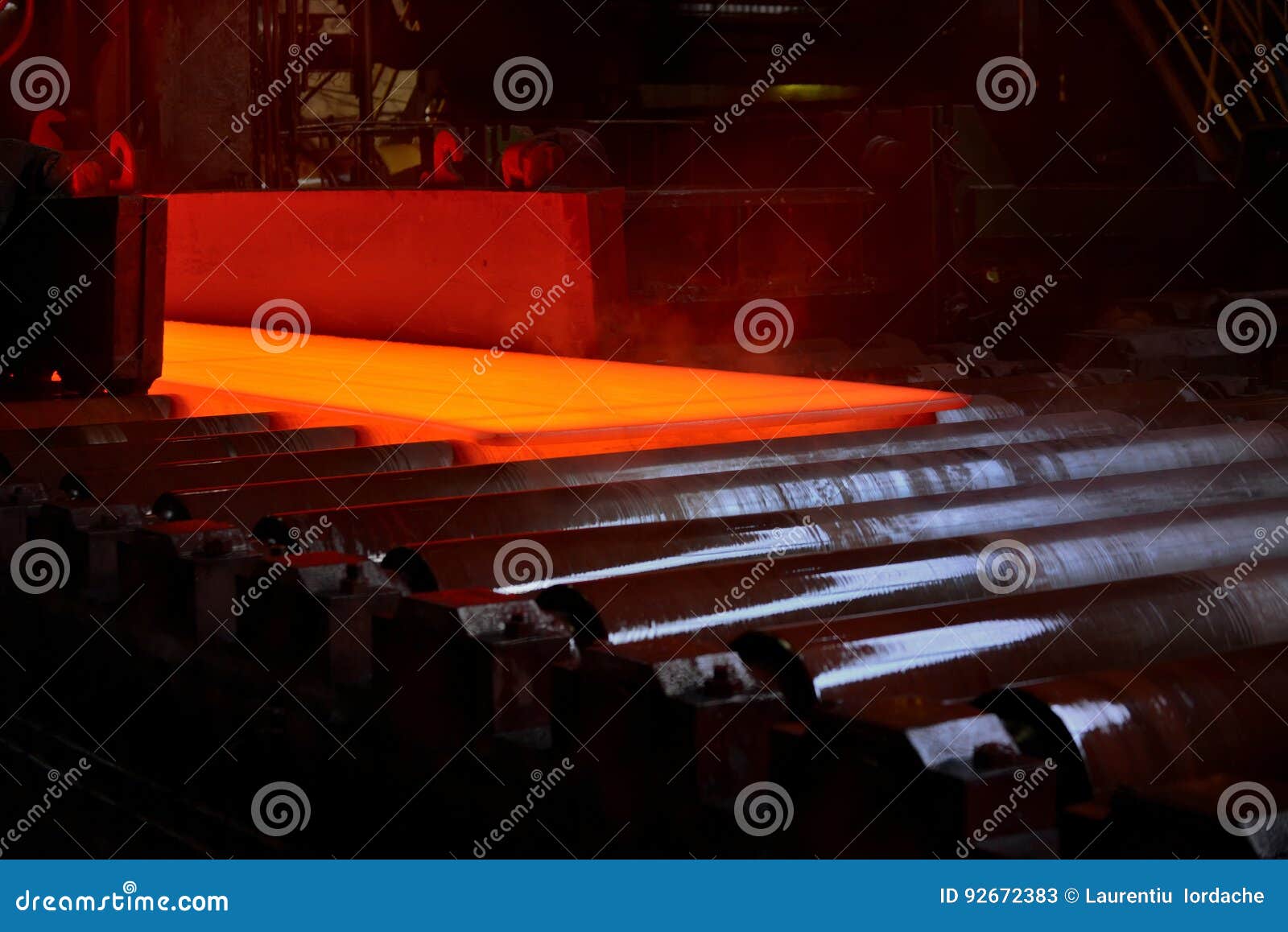 Hot Steel Plate on Conveyor Stock Image - Image of process, fuel: 92672383