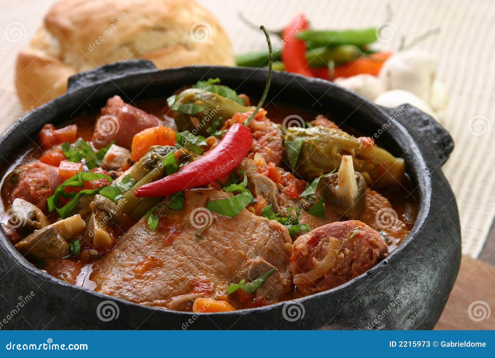Hot Stew II stock image. Image of stew, mushroom, bread - 2215973
