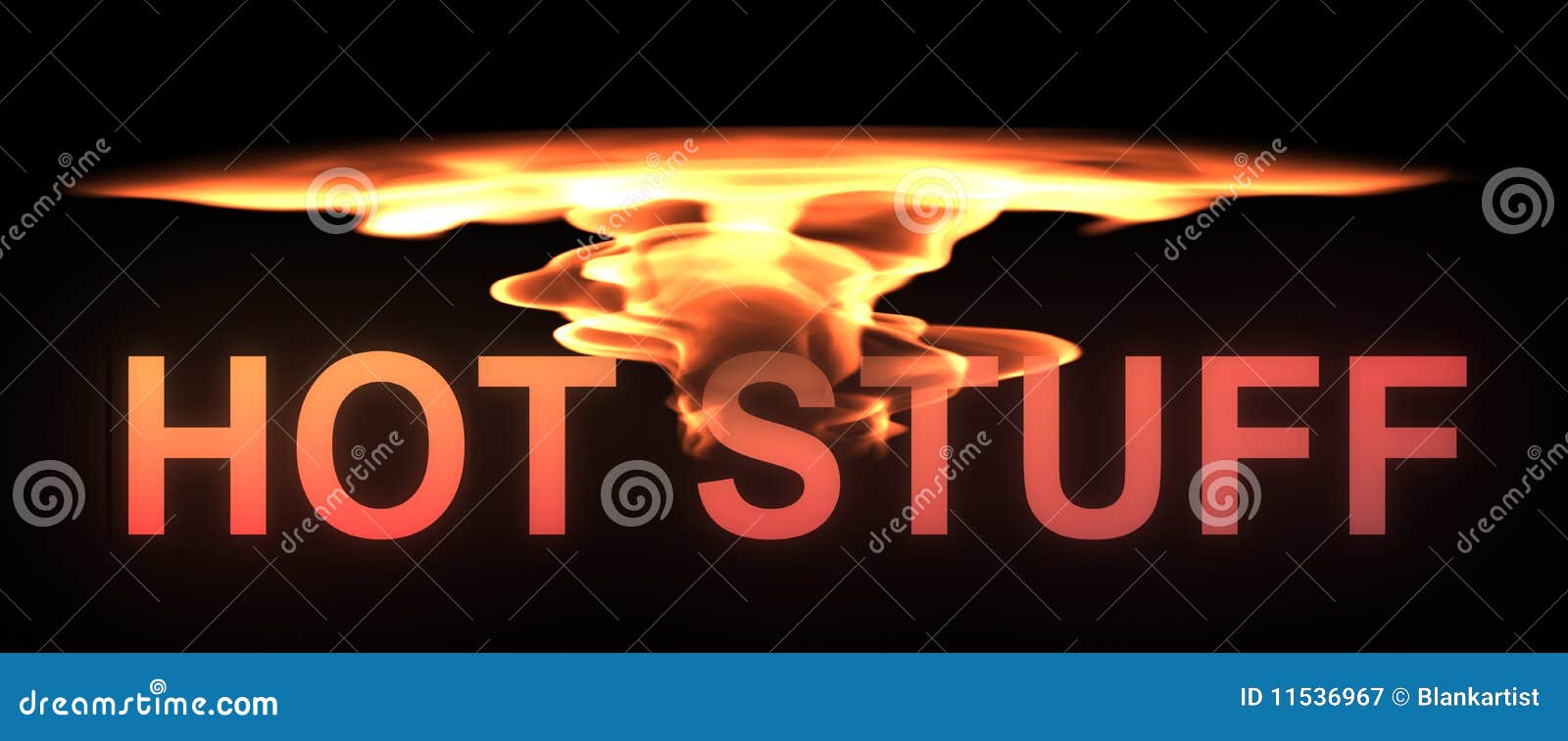 Hot stuff text with flames stock illustration. Illustration of orange ...