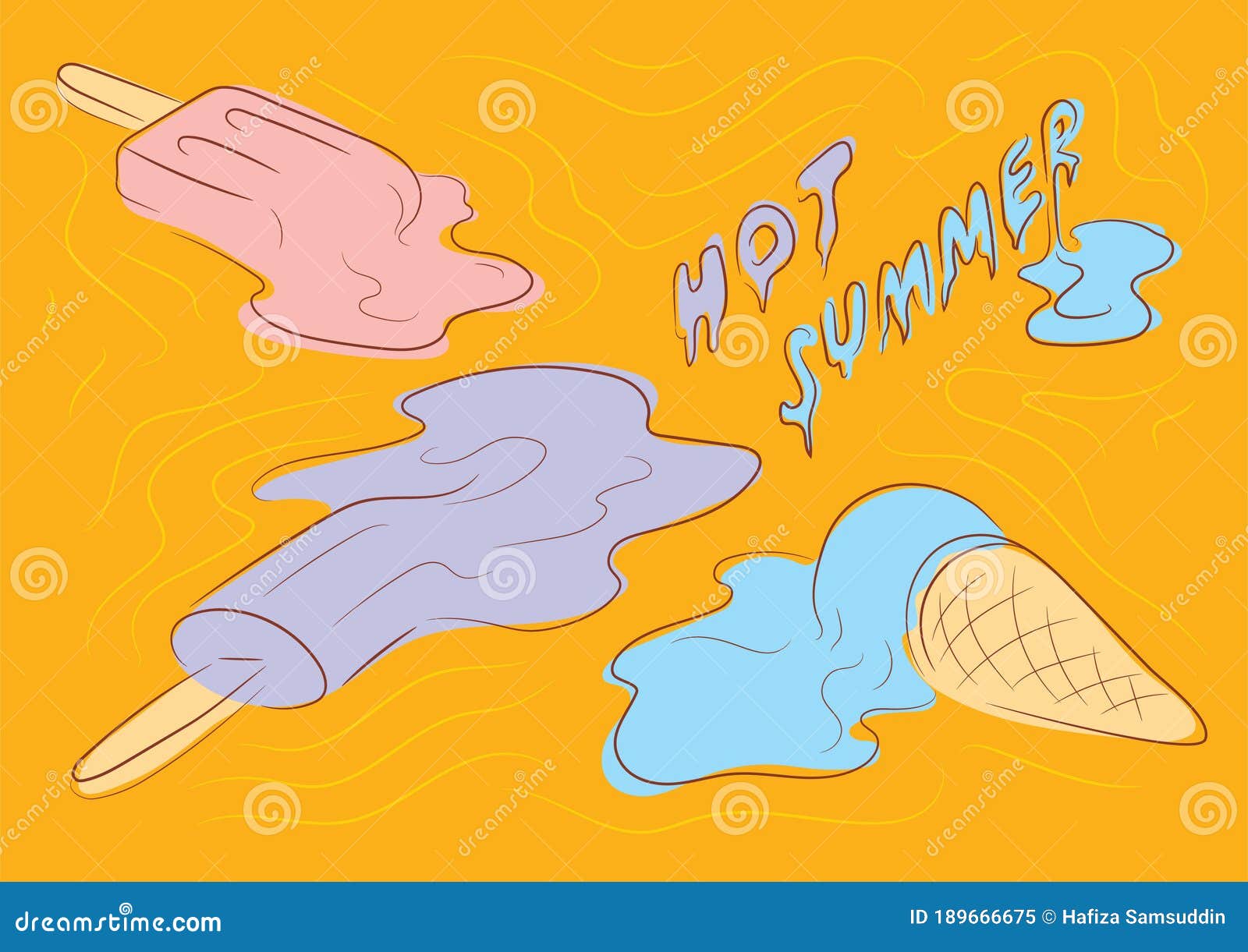 Hot Summer Background Design. Vector Illustration Decorative Design ...